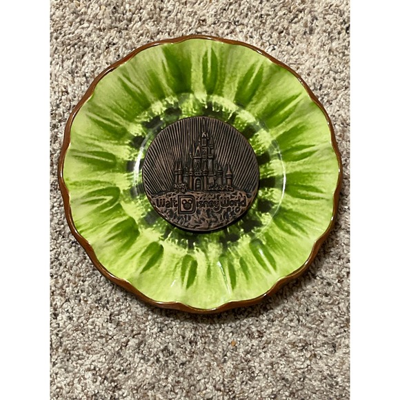 Disney | Accents | Walt Disney Plate 5th Anniversary Retro Trinket Dish ...